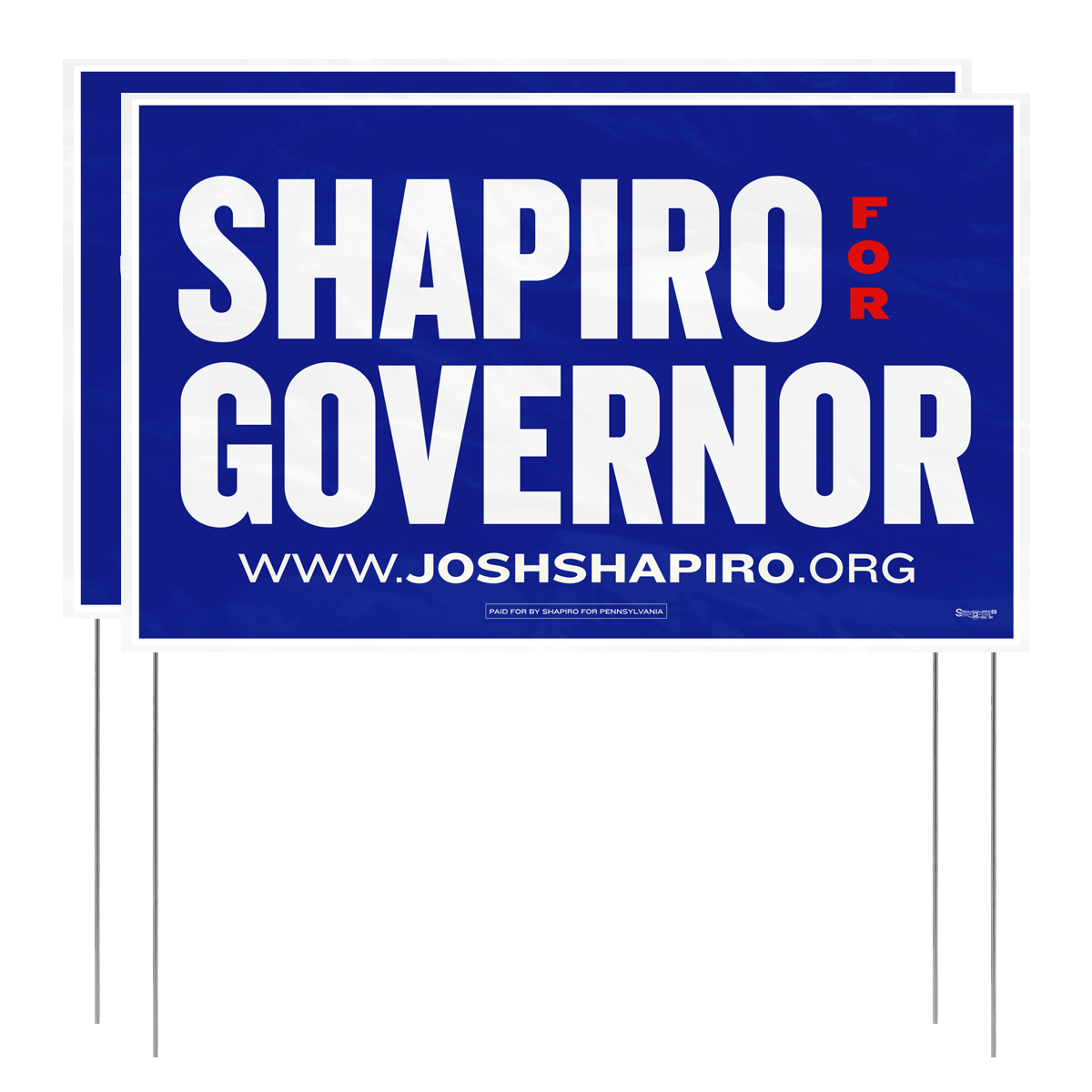 Yard Sign (2-pack) – Shapiro for Pennsylvania